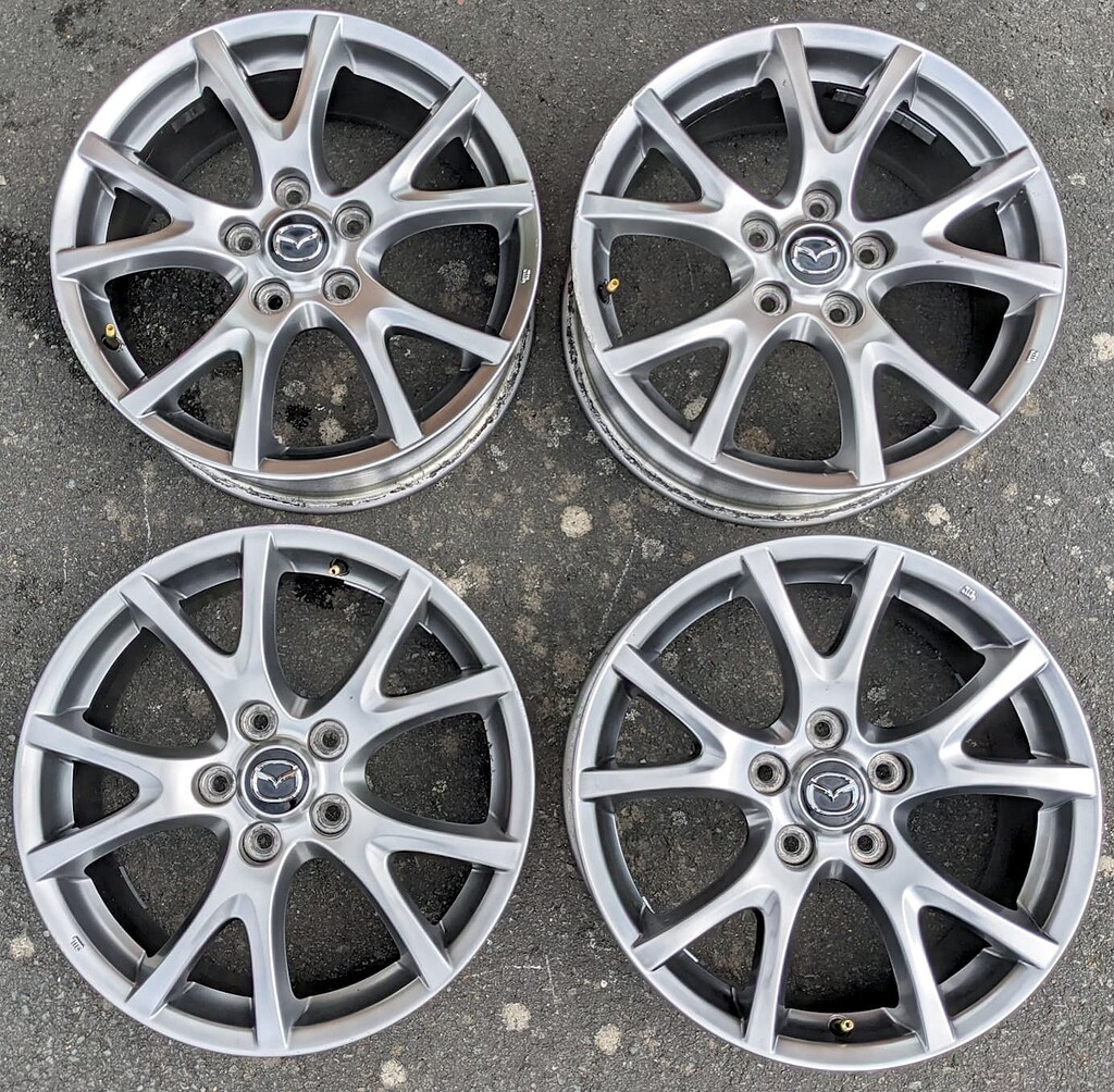 FOR SALE: 4x OEM Mazda 17" 7J wheels (off 2013 NC) - MX-5 & Roadster ...