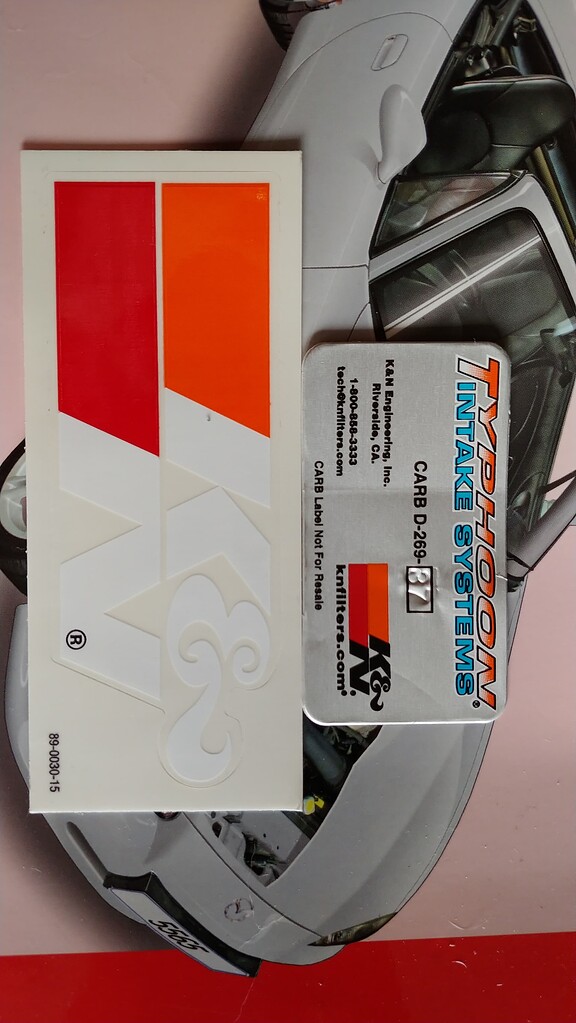 K&N sticker and CARB label - free - Off Topic Sales - MX-5 Owners Club ...